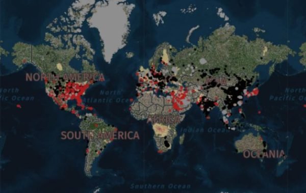 South Africa Tops List in Greenpeace's NO2 Pollution Hotspots Map