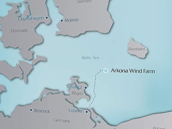 Map of German Wind farm Arkona - Renewable Energy and Environmental ...